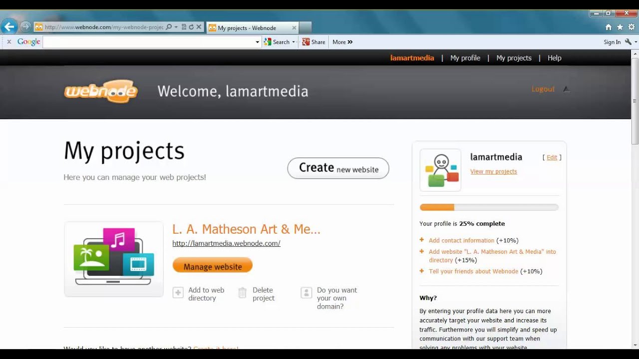 Webnode Tutorial 1 - Logging in to edit - YouTube