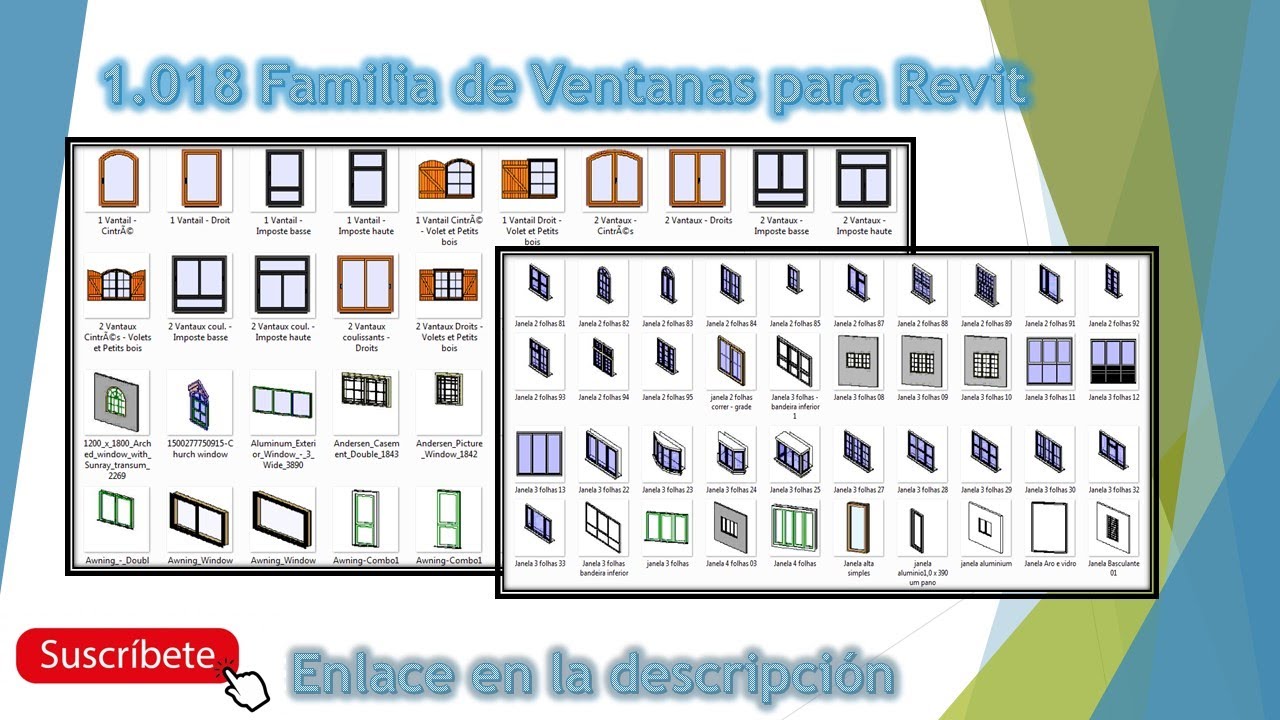 Descarga Familia de Ventanas para Revit - YouTube