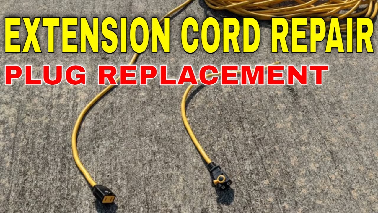Extension Cord Plug Replacement - DIY - YouTube