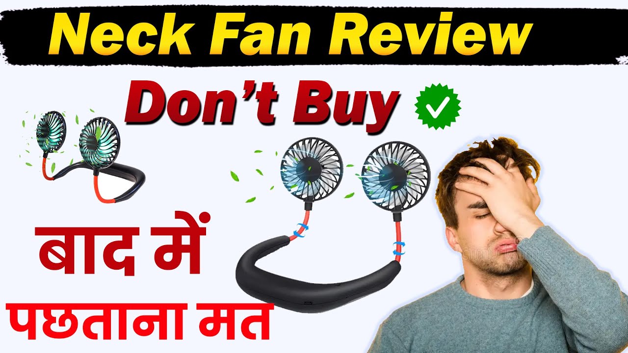 Portable Collar Fan | Portable Neck Fan Review | Bladeless Mini Fan ...