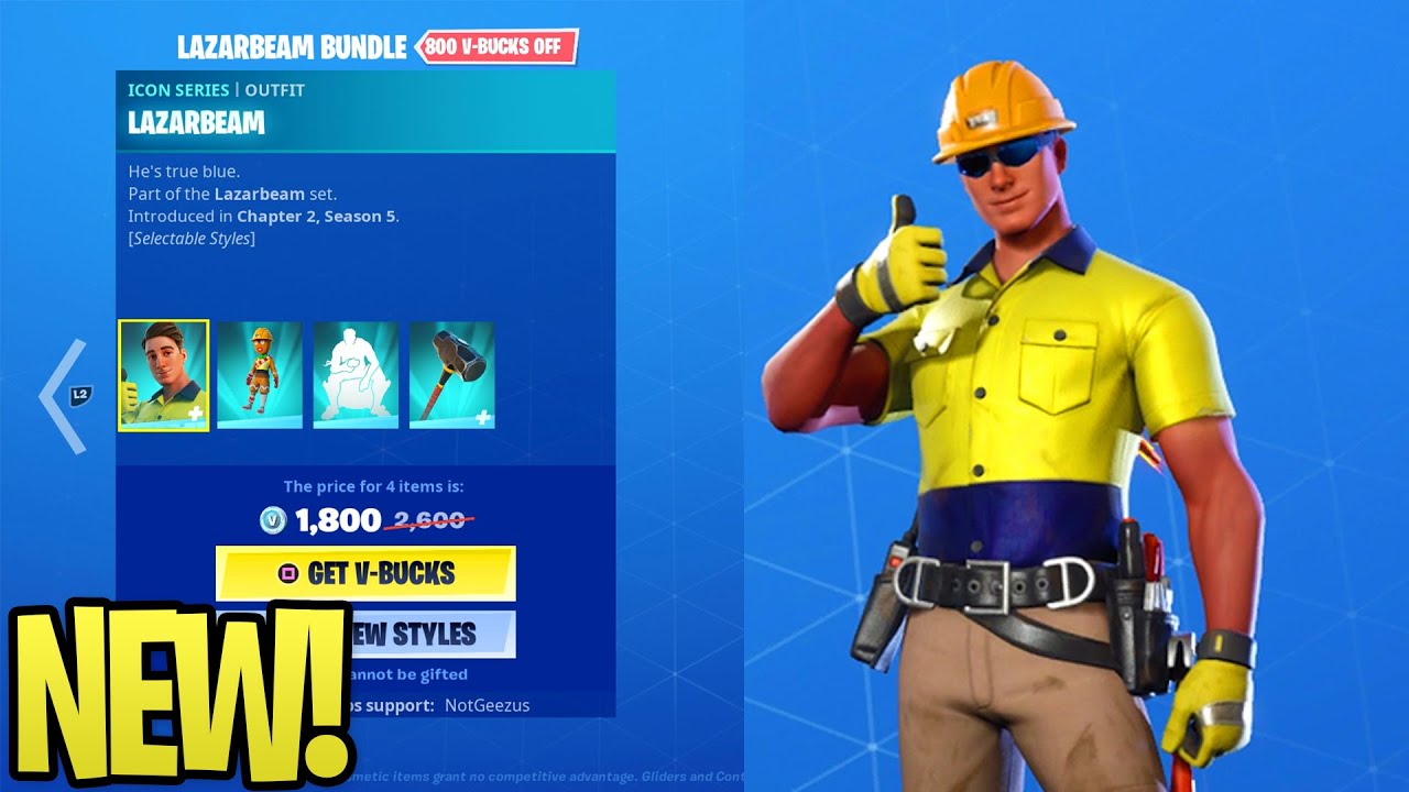 LAZARBEAM BUNDLE IS HERE! (Fortnite Item Shop 3/4/2021) - YouTube