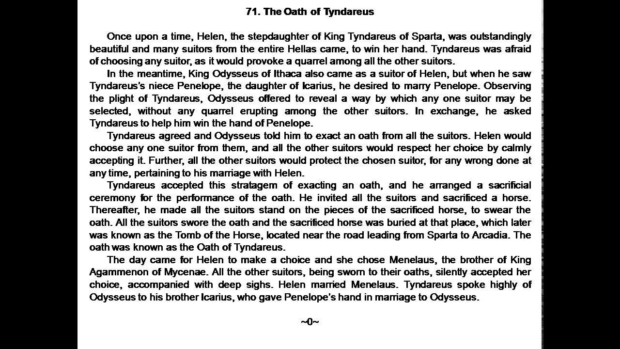 The Oath of Tyndareus - YouTube