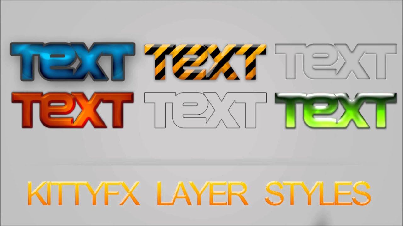 Photoshop Layer Styles Pack #1 - YouTube