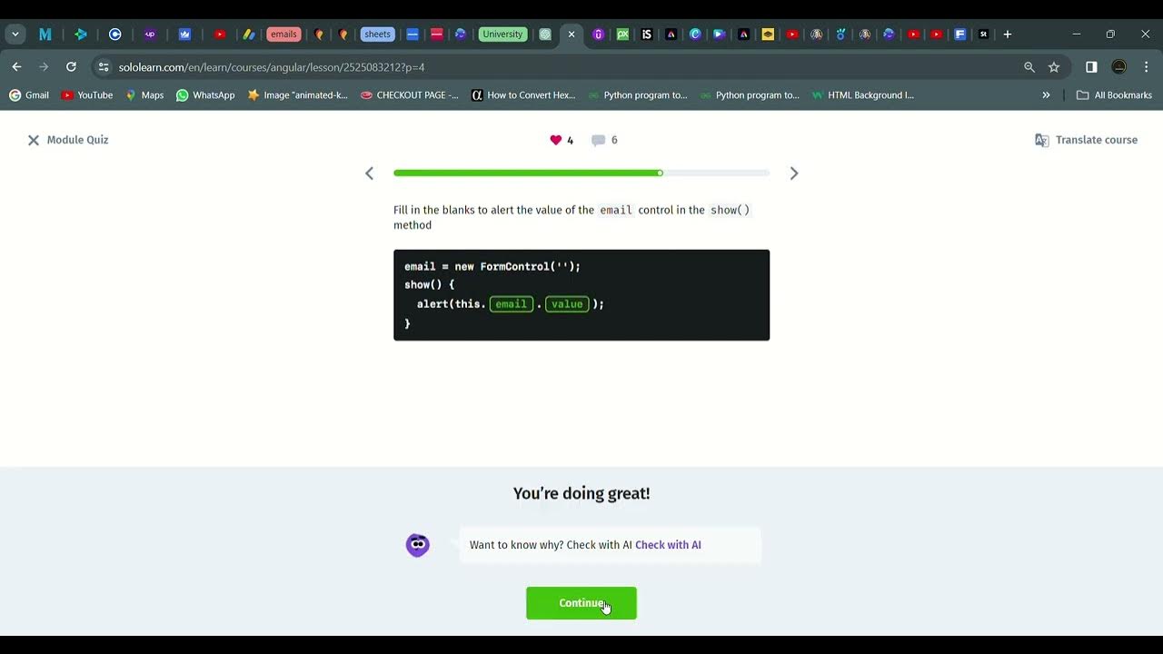 18 Module Quiz | Angular | Sololearn - YouTube
