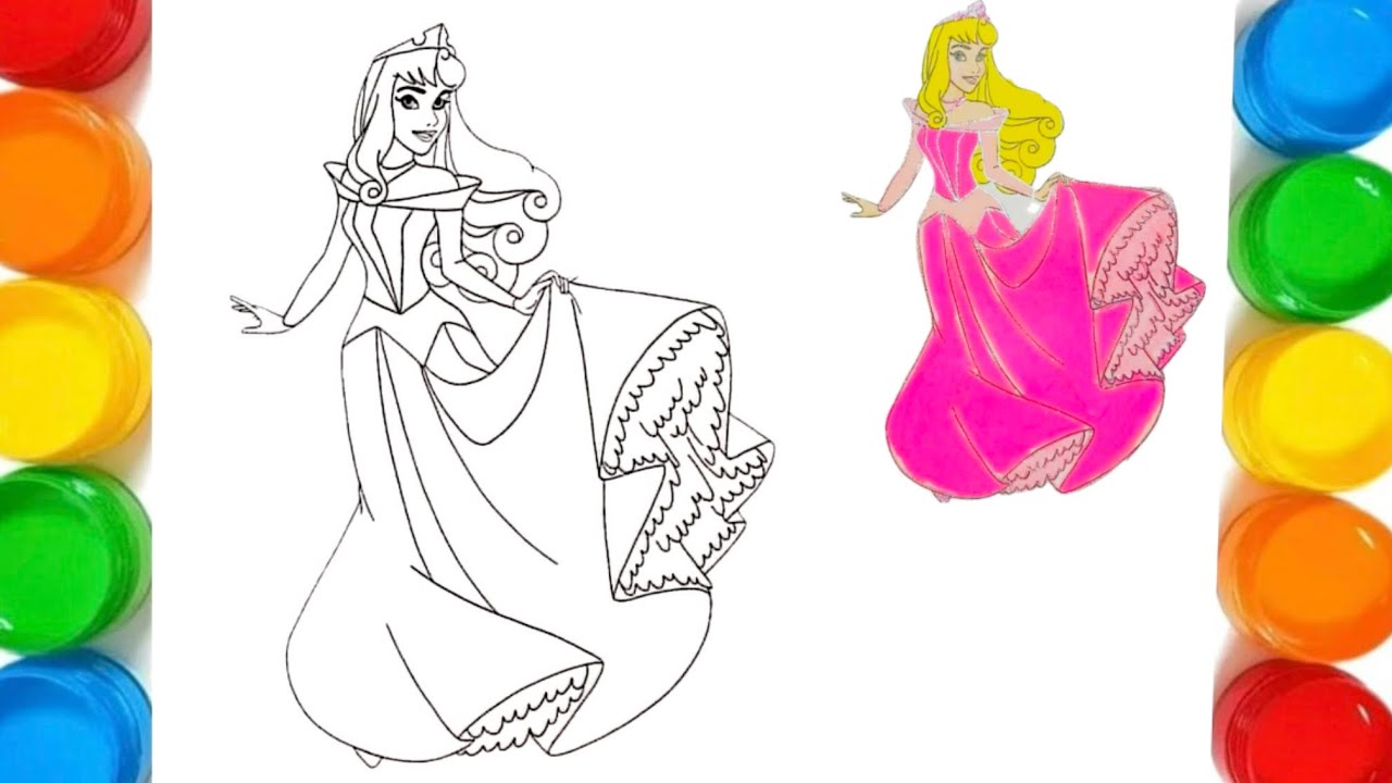 Cute Disney Princess Drawing for Kids & Toddlers|How to Draw Cute ...