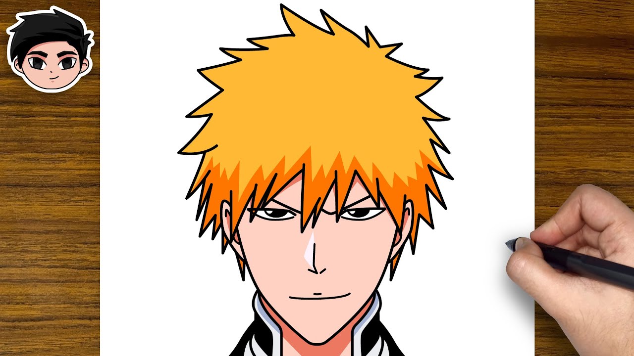 How to Draw ICHIGO KUROSAKI from Bleach | Easy Step-by-Step - YouTube