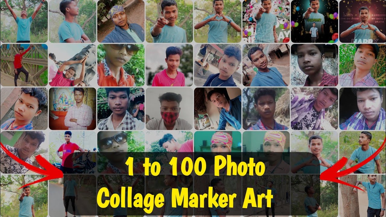 College Maker art How to make 1 to 100 photos | कॉलेज मेकर आर्ट 1 से ...