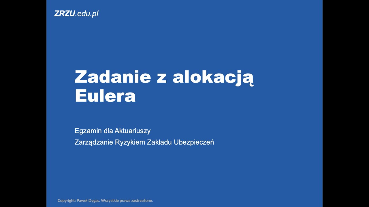 Zadanie z alokacją Eulera - YouTube