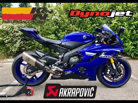 Yamaha r6 2017 Akrapovic exhaust - K&N filter - PC5 - YouTube