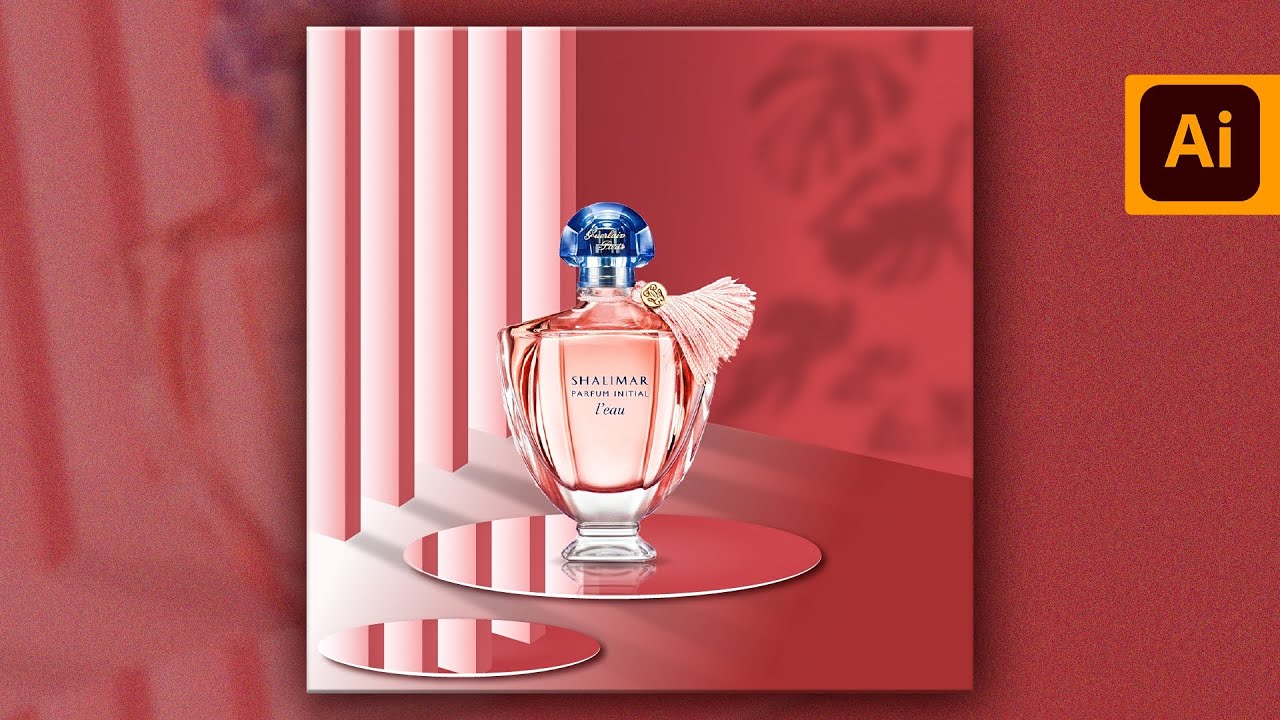 Illustrator CC Tutorial | Graphic Design | Modern Perfume Poster Design ...