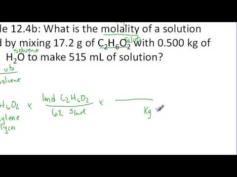 Molarity, Molality and Colligative Properties - YouTube