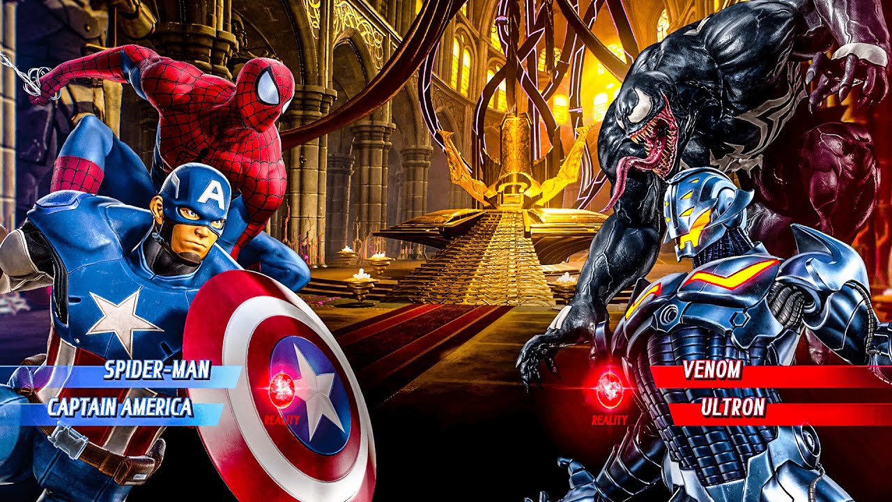 Marvel vs Capcom Infinite : Spider man & Captain America VS Venom ...