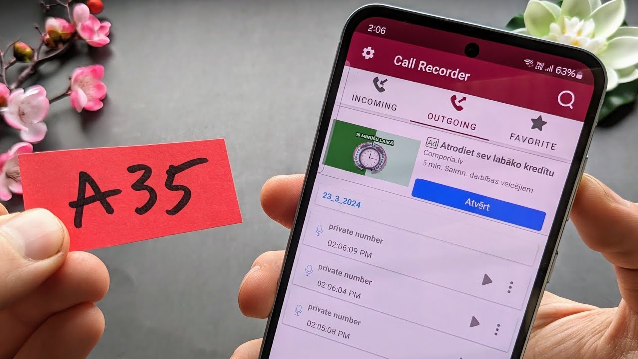 Call Recorder on Samsung Galaxy A35 5G ( How to Record Calls ...