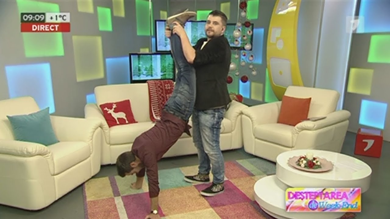 Gabi Marcu sta cu picoarele in sus (Provocarea de weekend) - YouTube