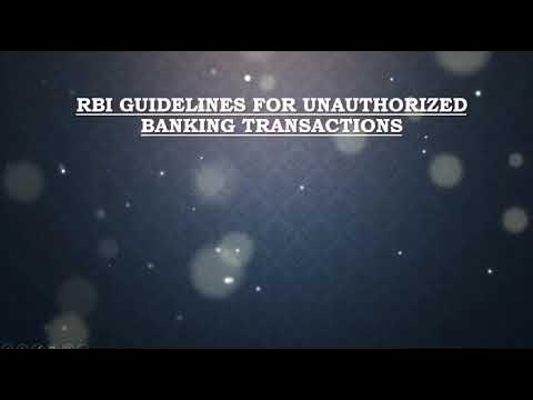 RBI guidelines for unauthorised banking transactions.. - YouTube