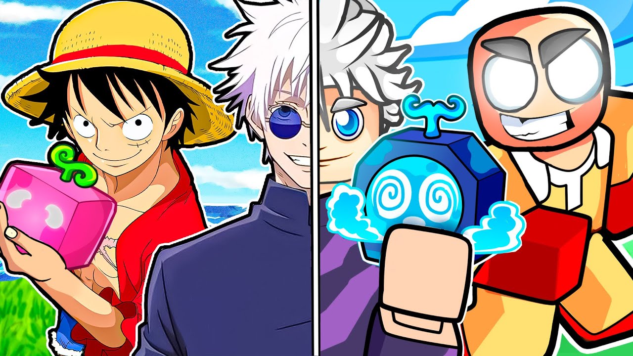 If One Piece, Gojo & Saitama Played Blox Fruits [FULL ROBLOX MOVIE ...