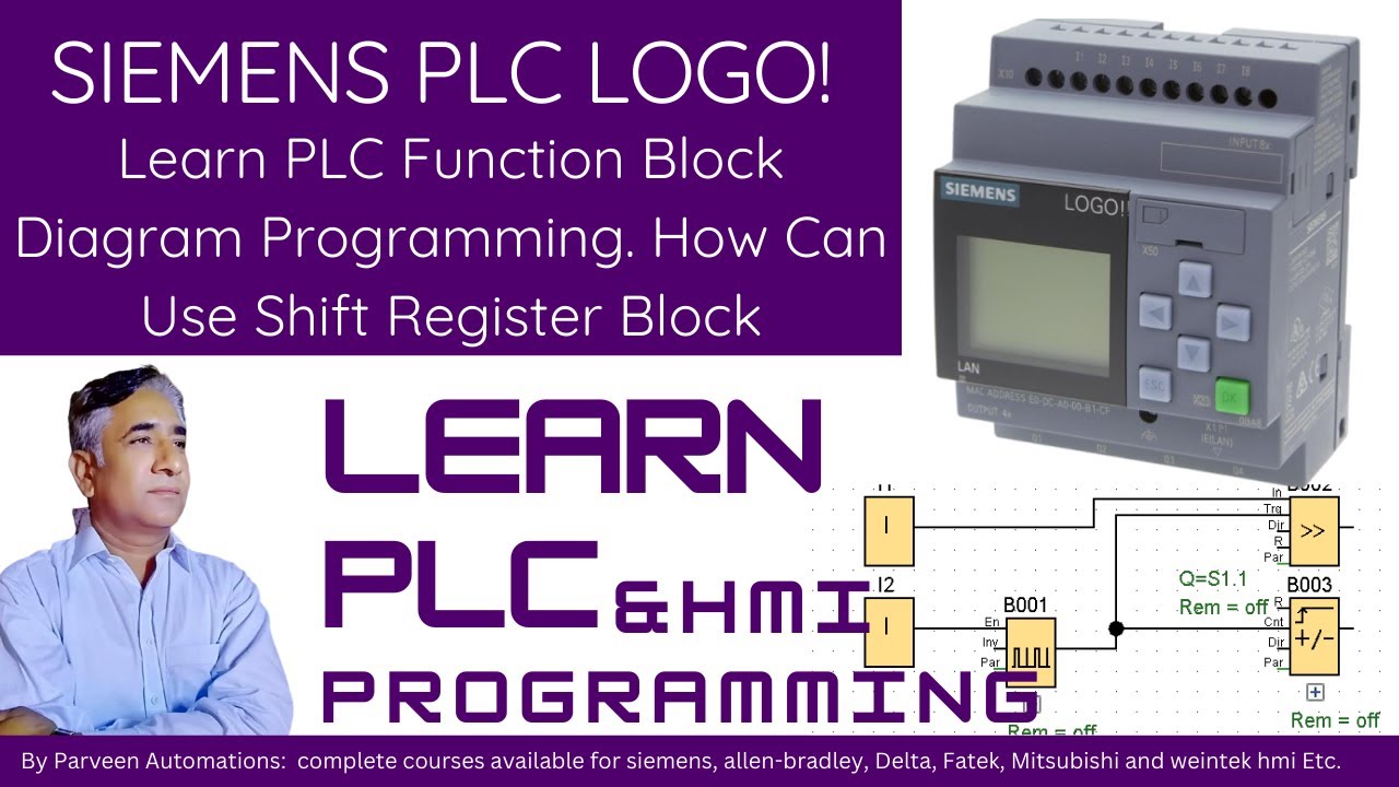 how can use shift register block in siemens plc logo! - YouTube