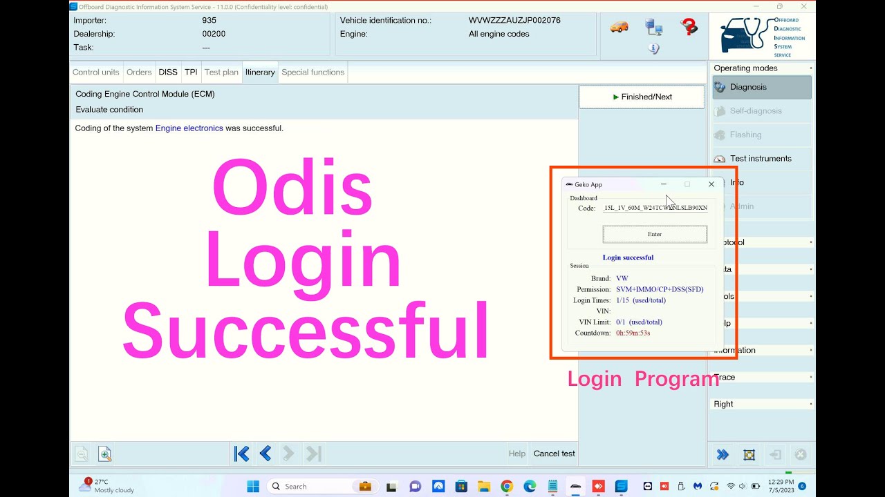 ODIS Online Login Process - YouTube
