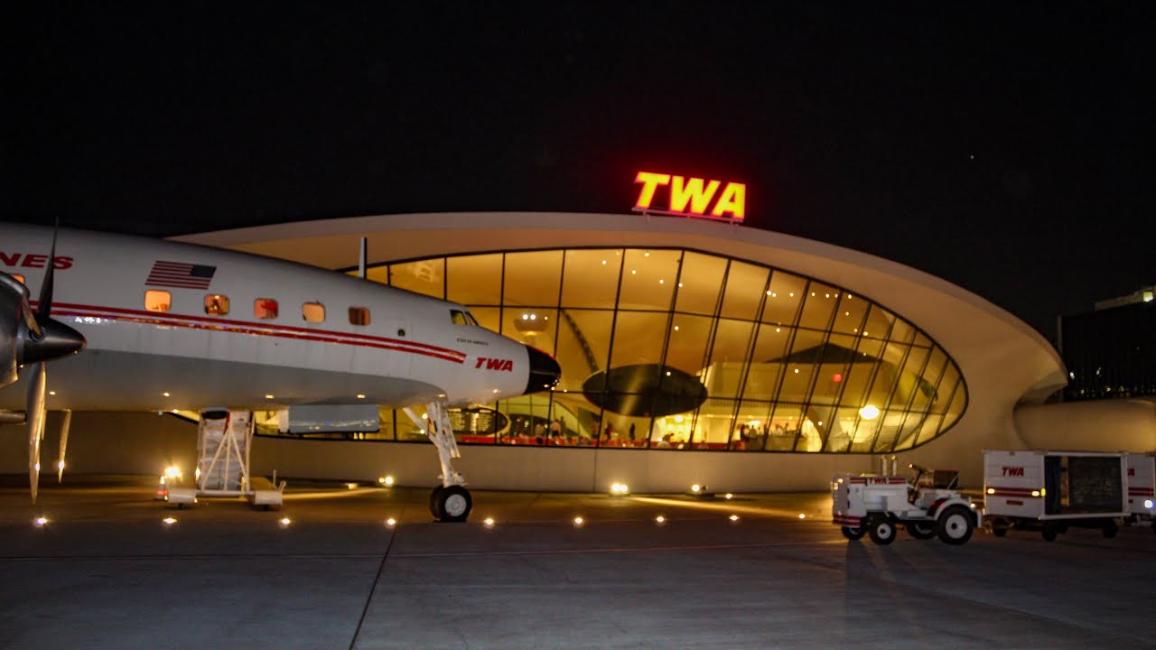 Tour of the TWA Constellation at the TWA Hotel! - YouTube