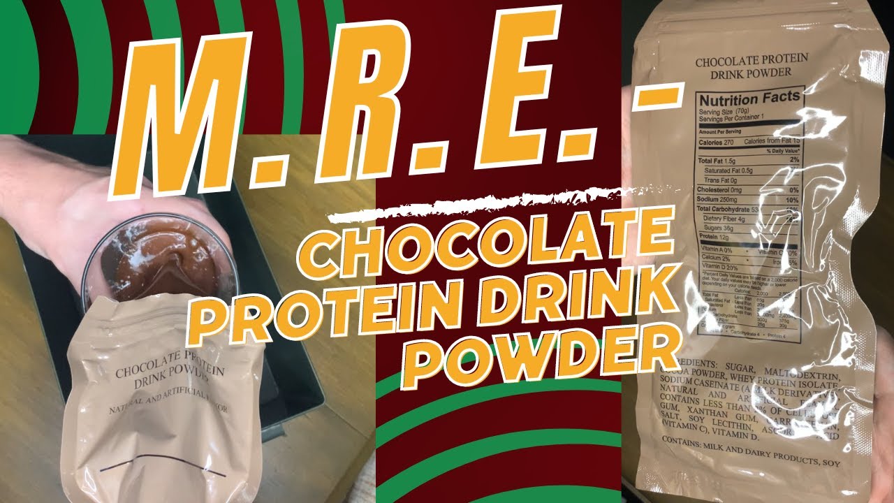 M.R.E. CHOCOLATE PROTEIN DRINK POWDER - U.S. Military Surplus ...