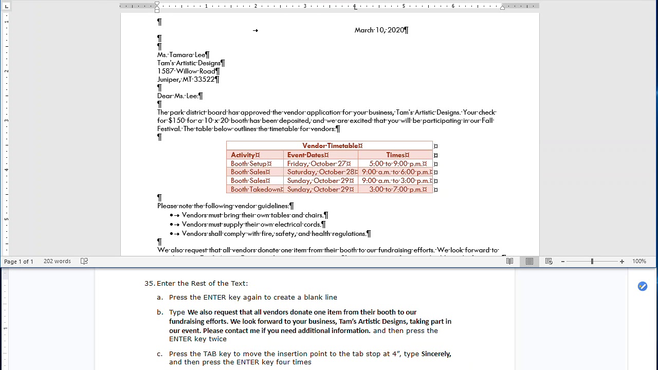 Word Textbook Project 3 Step 35 - YouTube
