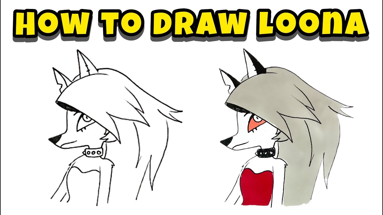 How to Draw Loona from Helluva Boss (Hazbin Hotel) – Full Coloring ...