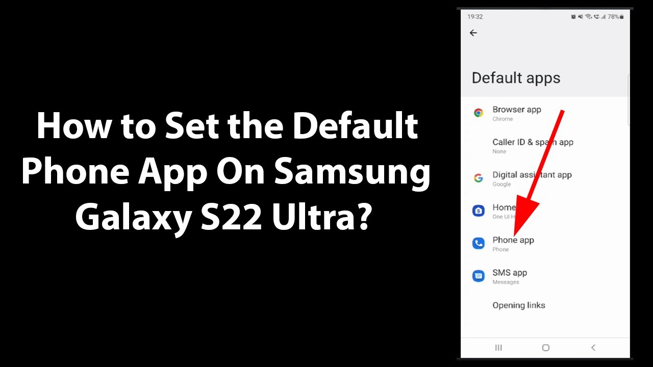 How to Set the Default Phone App On Samsung Galaxy S22 Ultra? - YouTube