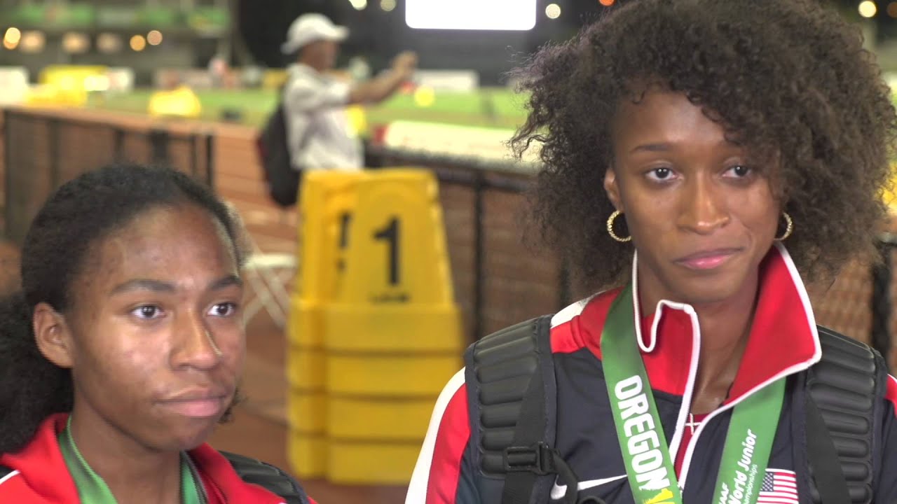 IAAF World Junior Championships 2014 - Kendall BAISDEN & Olivia BAKER ...