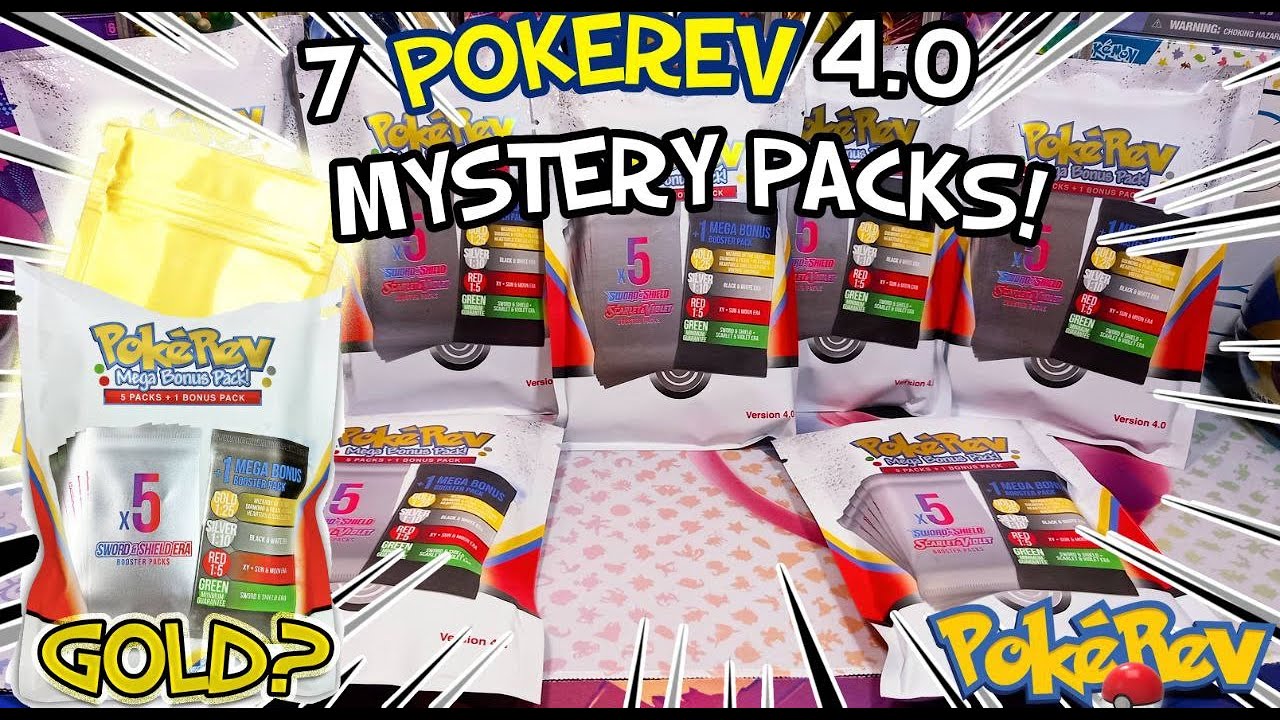 POKEREV Mystery packs madness. Opening 7 packs. Can we hit the GOLD ...