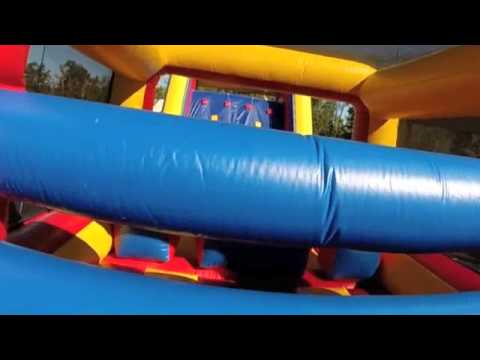 Space Walk of Conway Obstacle Course - Rock Climb Slide - YouTube