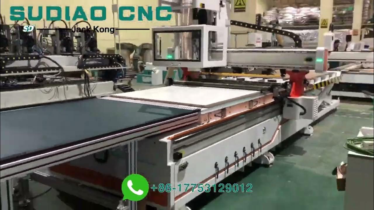 4X8ft 1220X2440mm SUDIAO CNC Nesting Machine with Auto Loading - YouTube
