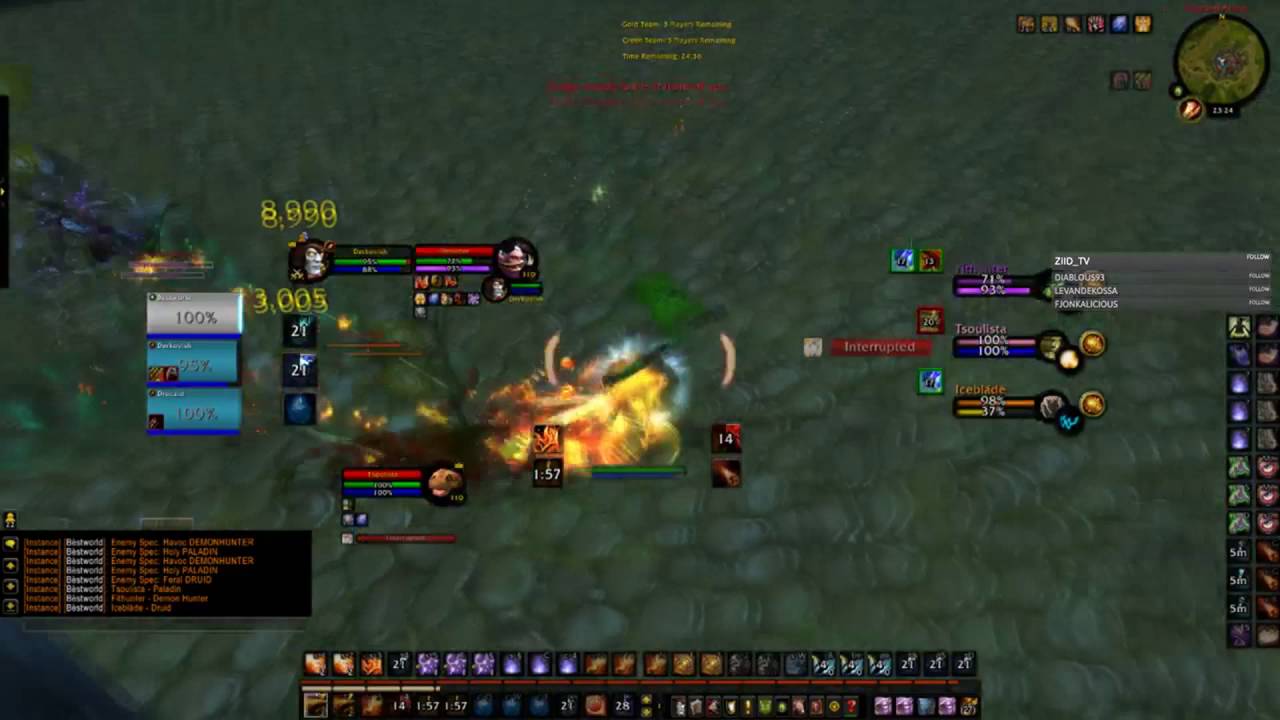 LEGION Fire mage skirmish arena, double Greater Pyroblast - YouTube