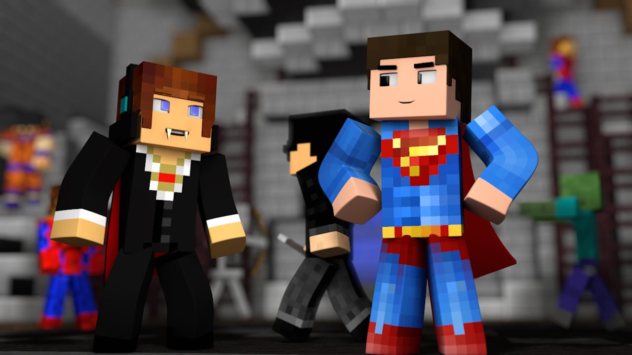 Minecraft : AUTHENTIC VIROU UM VAMPIRO? Festa Fantasia !! (Build Battle ...