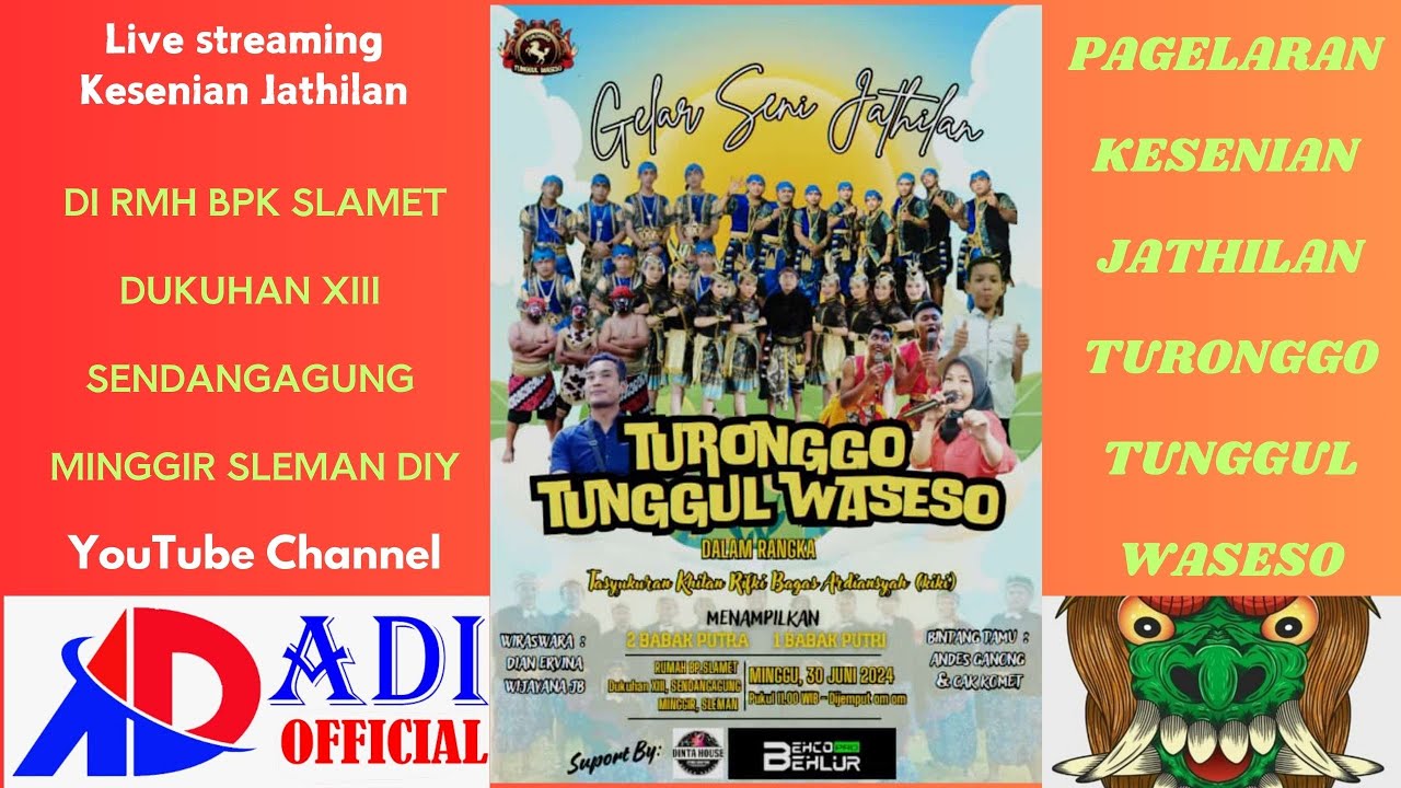 🛑#LIVE STREAMING || KESENIAN JATHILAN TURONGGO TUNGGUL WASESO - YouTube