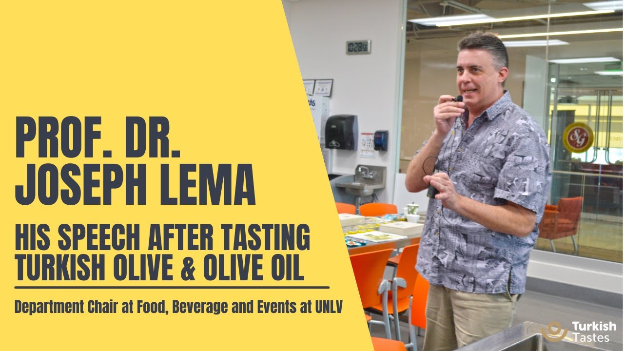 Prof. Dr. Joseph Lema after tasting Turkish Olive & Olive Oil - YouTube