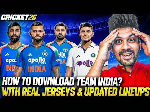 💥 How To Download Team India With Real Team Jerseys & Updated Lineups ...