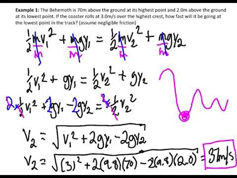 Conservation of Mechanical Energy Problem Solving - YouTube