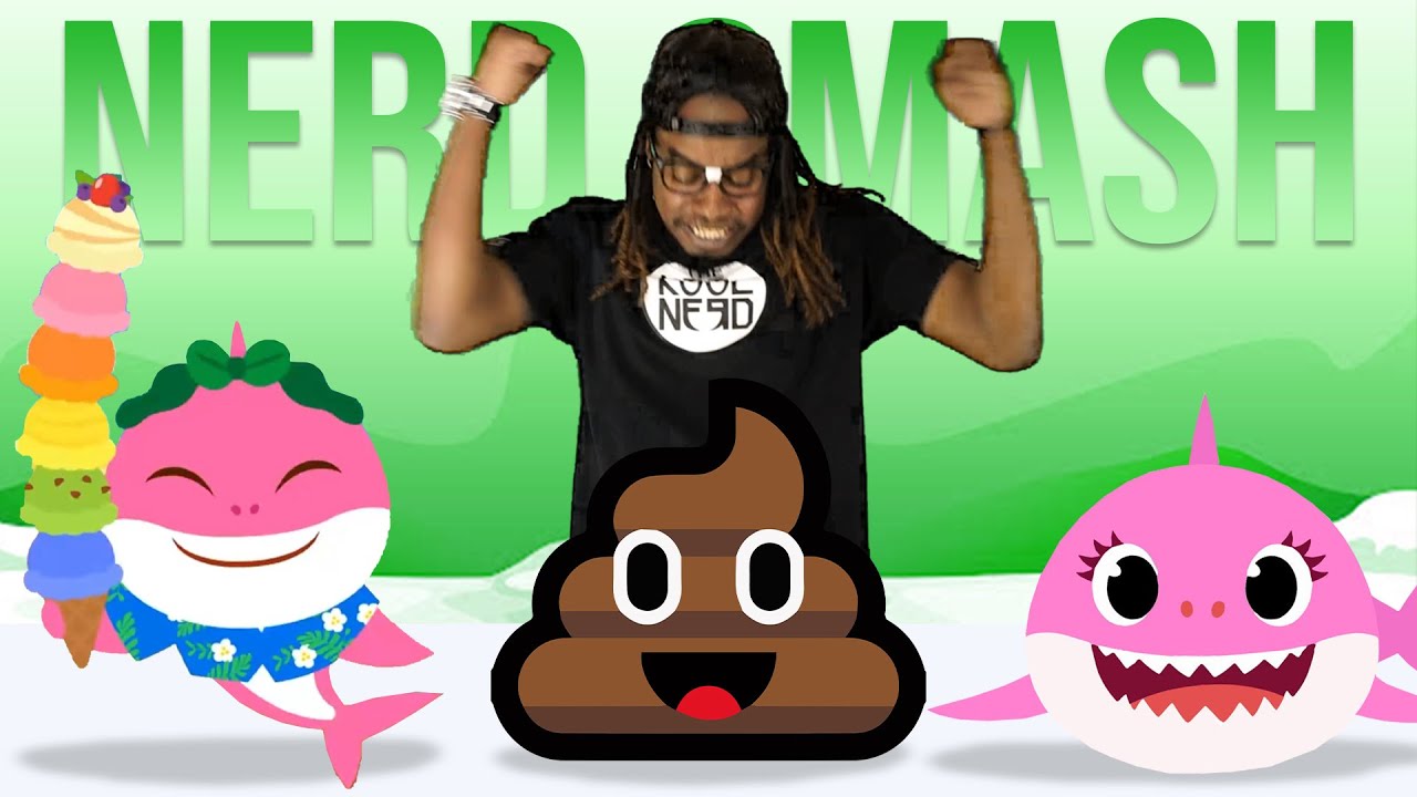 Baby Shark and Poo Emoji Nerd Smash Behind The Scenes!! - YouTube
