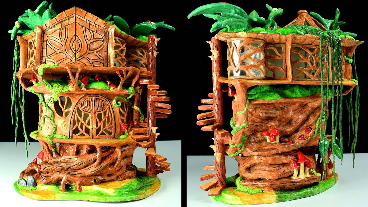 DIY Fairy Tree House - Clay Art Ideas - YouTube