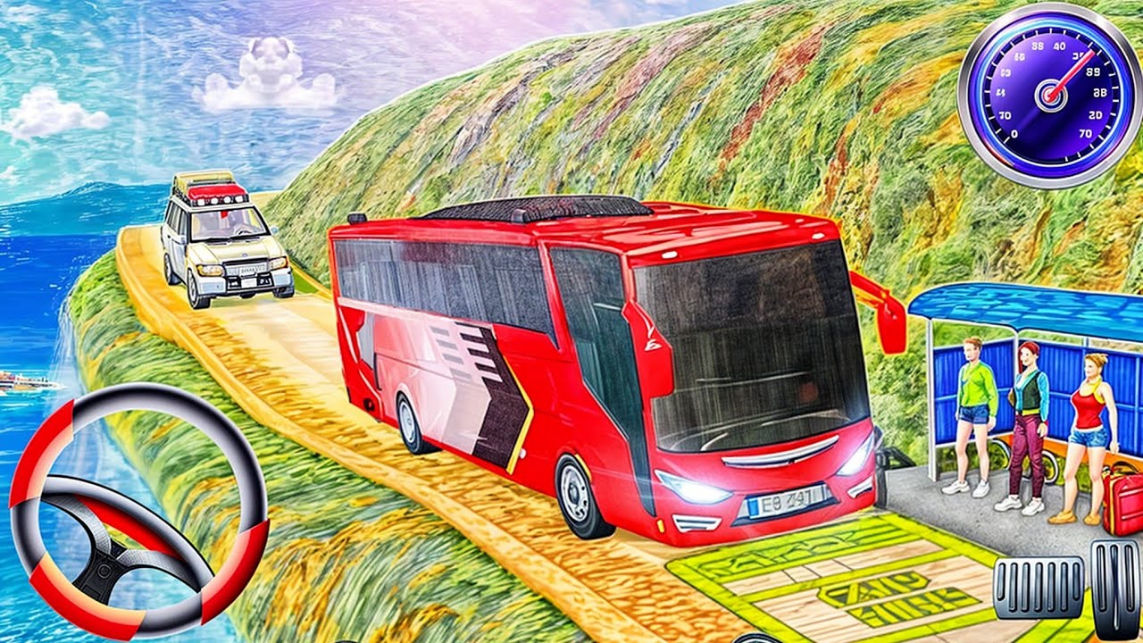 Modern Bus Simulator: Bus Game|| Bus Impossible Parking On Hills ...