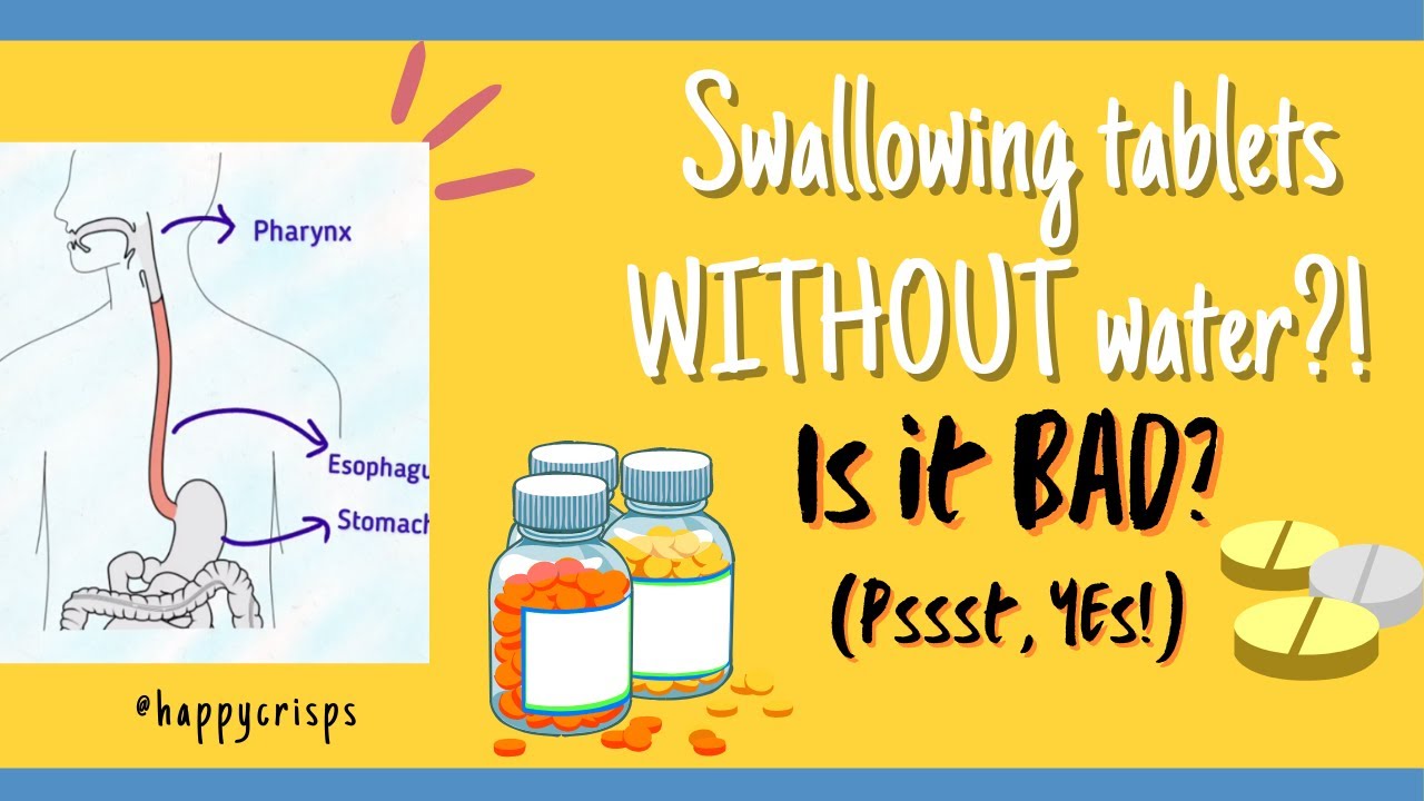 Swallowing tablets without water?! Is it bad? | What happens to ...