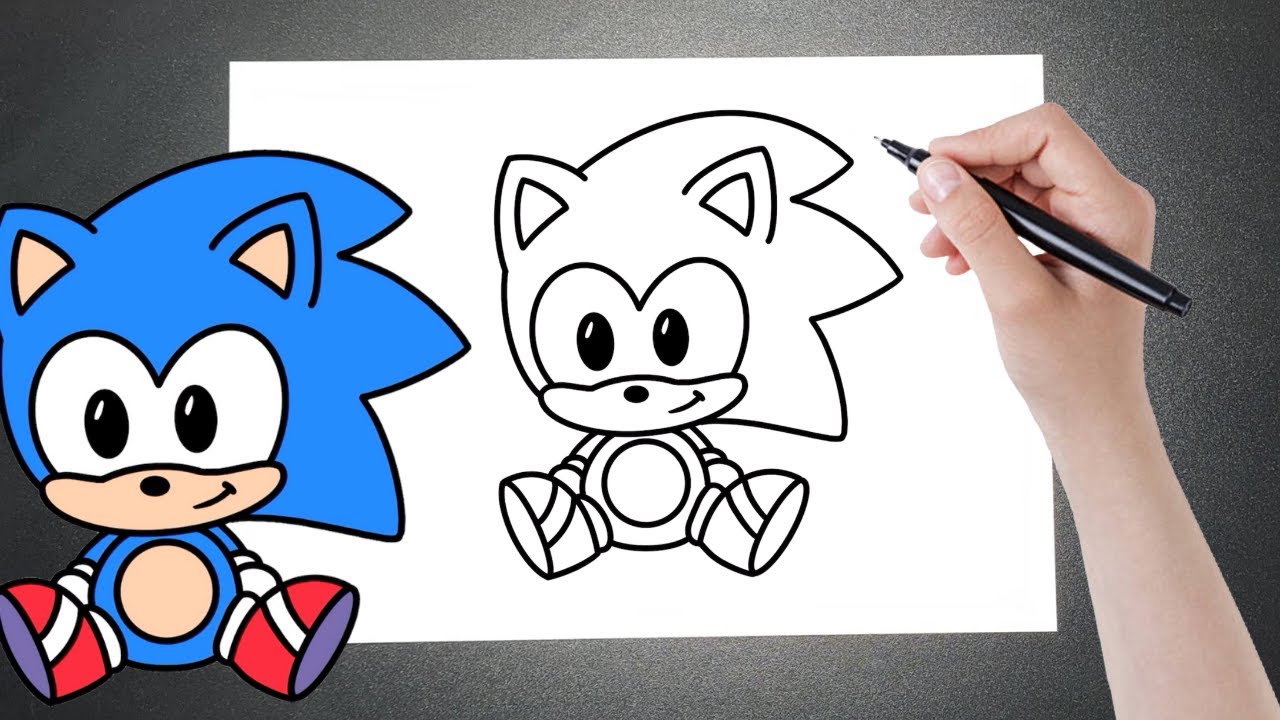 HOW TO DRAW SONIC - STEP BY STEP - YouTube