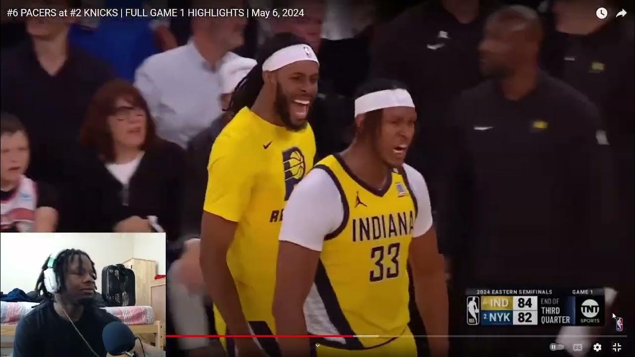 JALEN A DOG!! #6 PACERS at #2 KNICKS | FULL GAME 1 HIGHLIGHTS (reaction) - YouTube