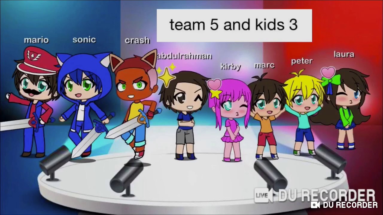 team 5 & kids 3 & mario sonic crash bandicoot kirby abdulrahman & marc ...