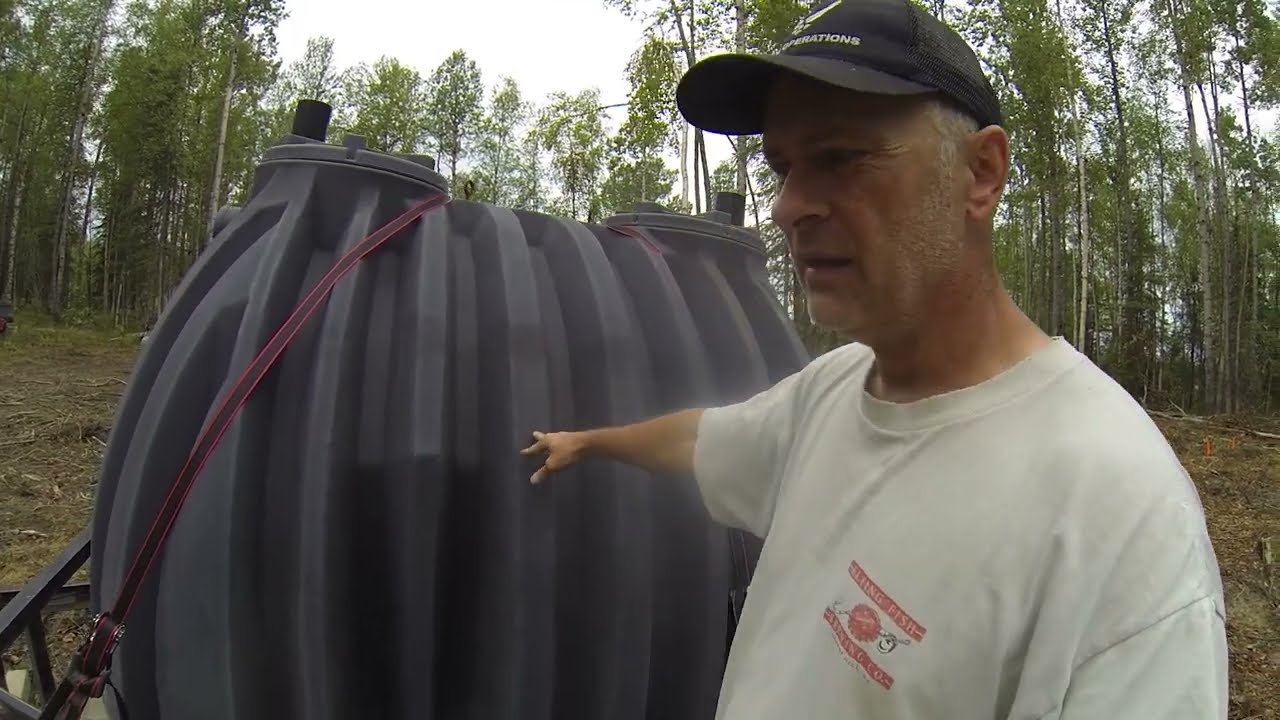 Laying out the septic || guy builds a homestead in Alaska by himself ...