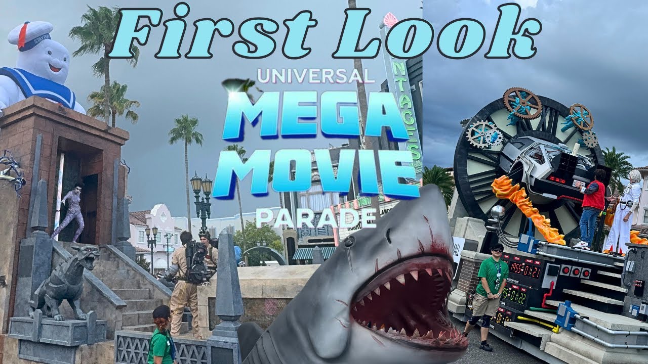 First Look at Universal Mega Movie Parade - YouTube