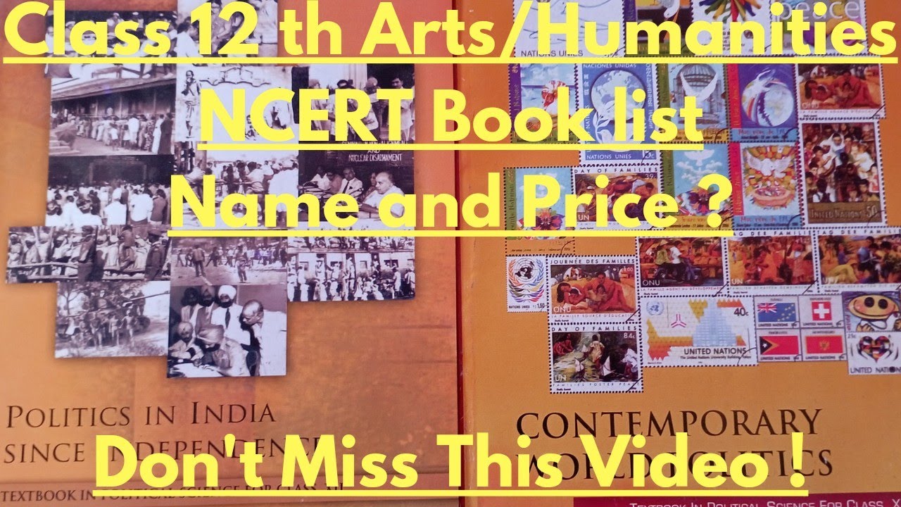 Bseb Class 12th Arts Book list | Cbse Class 12th Arts NCERT Book list ...