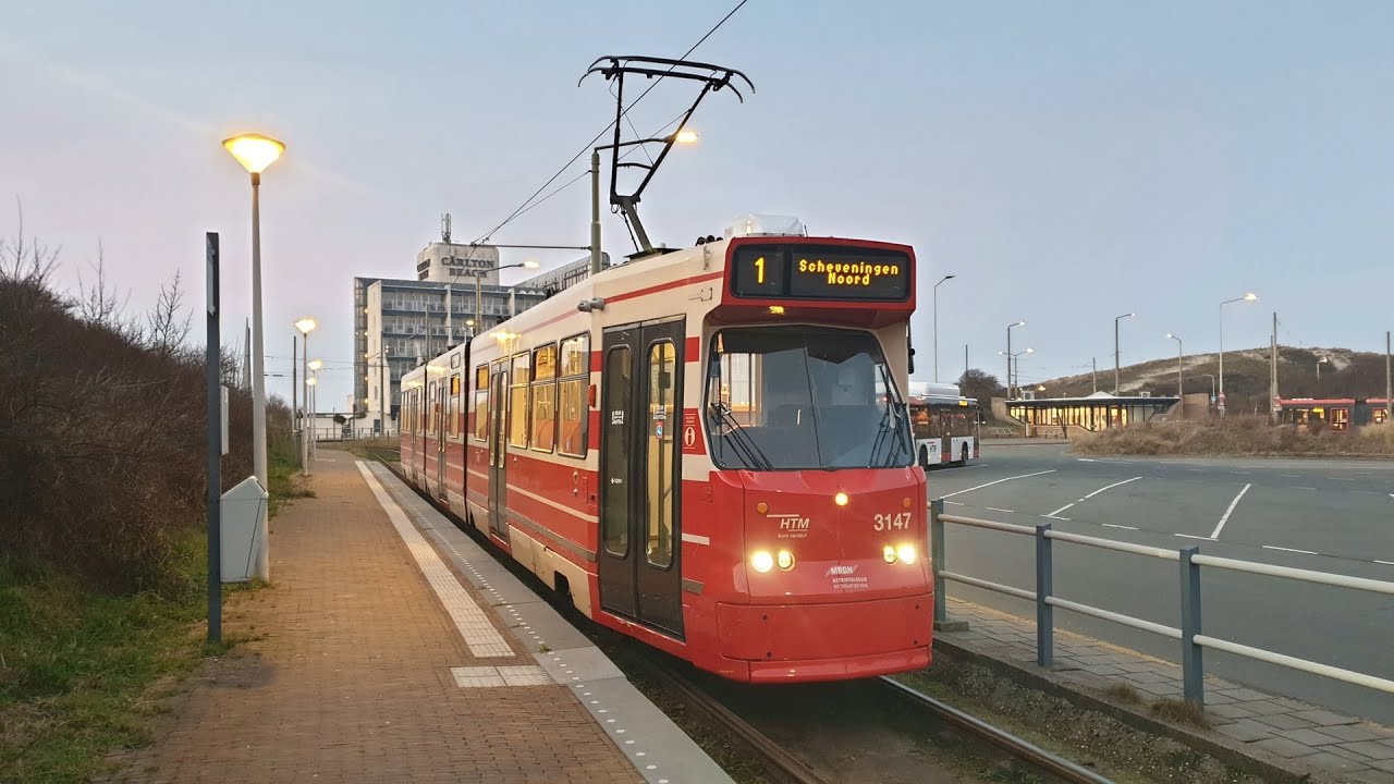 HTM tramlijn 1 Delft Tanthof - Scheveningen Noord | BN GTL8 3147 | 2022 ...