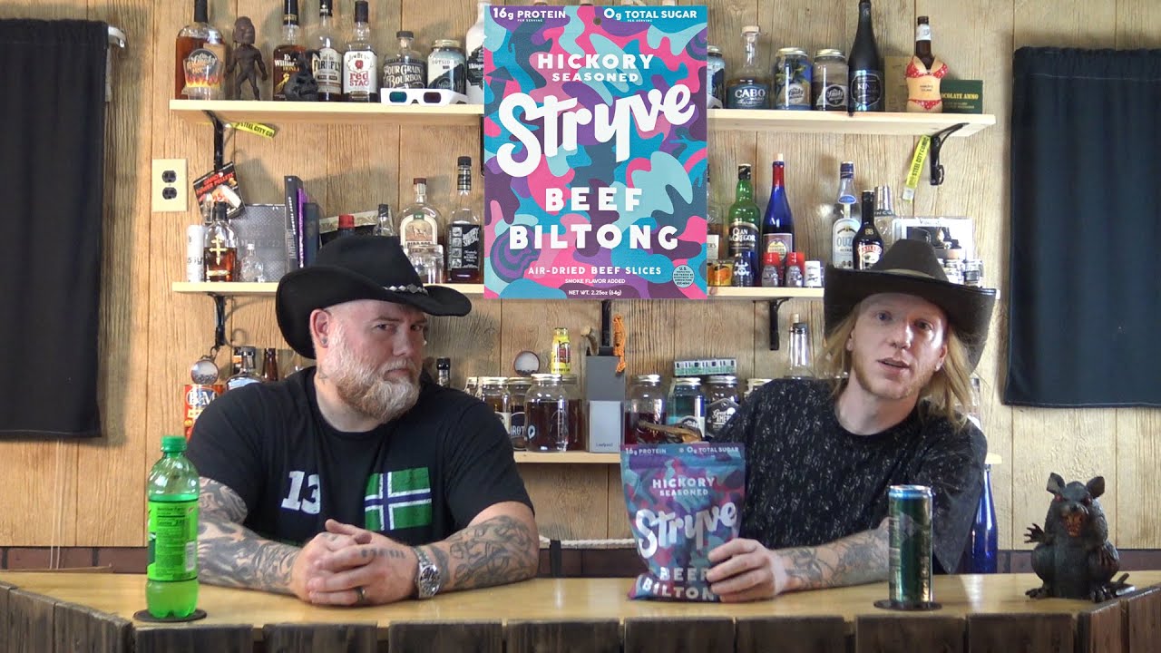 Stryve- Beef Biltong - Hickory Seasoned / Beef Jerky Review - YouTube