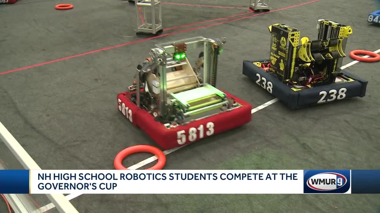 High school robotics teams compete at Governor's Cup - YouTube